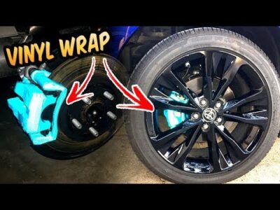 Brake Calipers Wrap Reflective Blue 2017 Corolla SE | shinegraffix.com